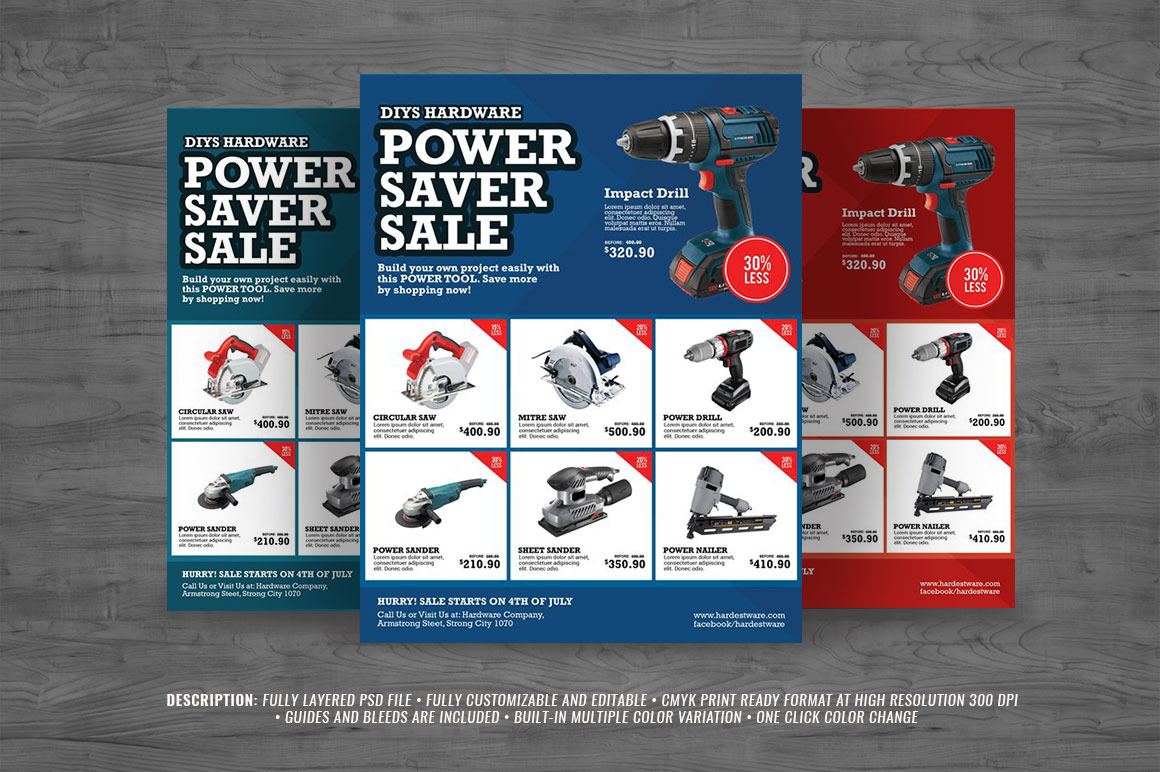 Power Sales Flyer, a Flyer Template by PSDPixel