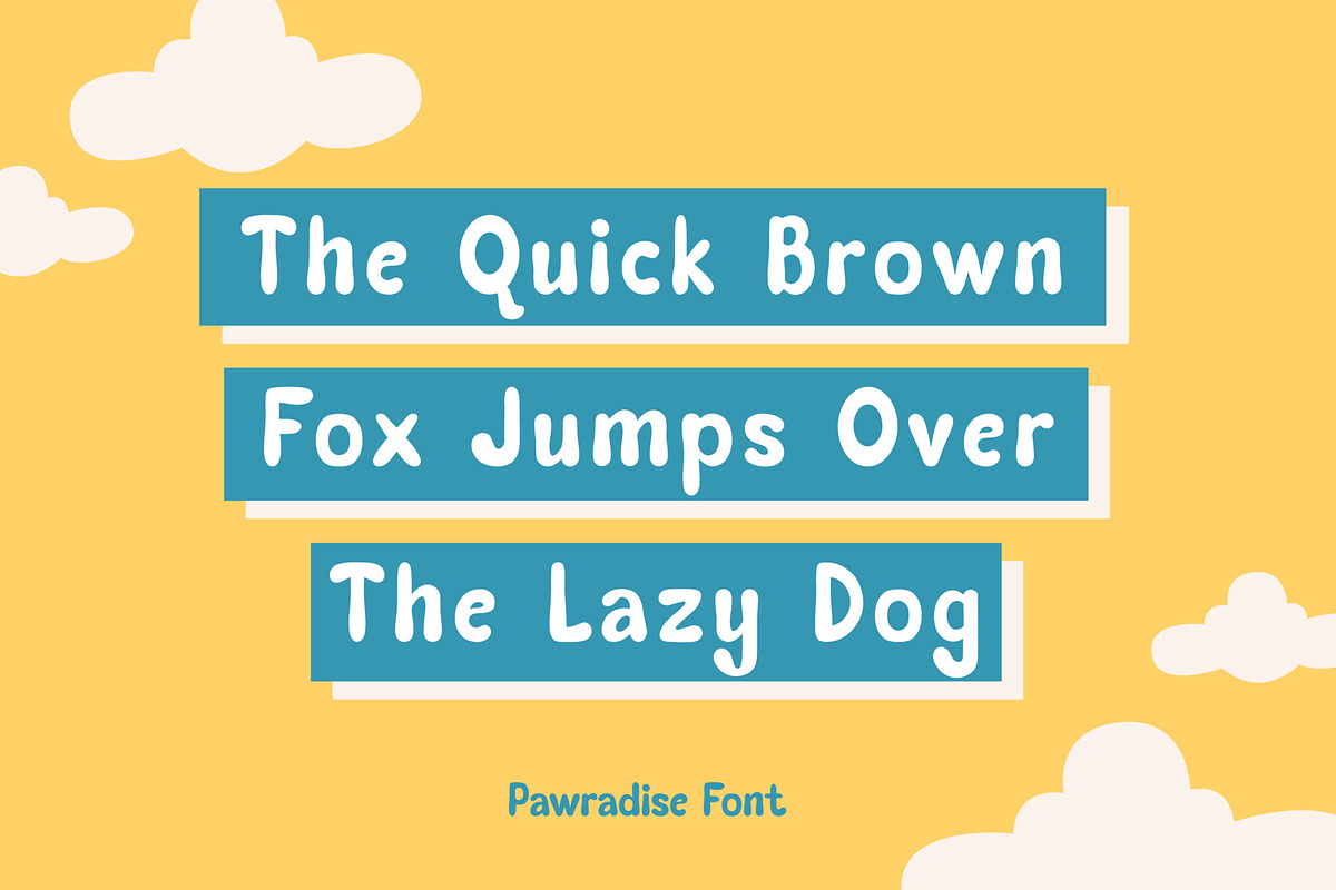 Pawradise Cute Bubbly Display Typeface
