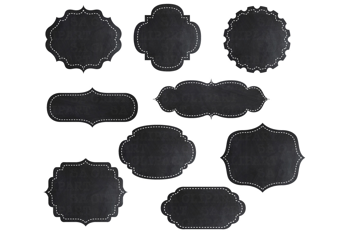 18 Chalkboard Digital frames set, an Illustration by SA ClipArt