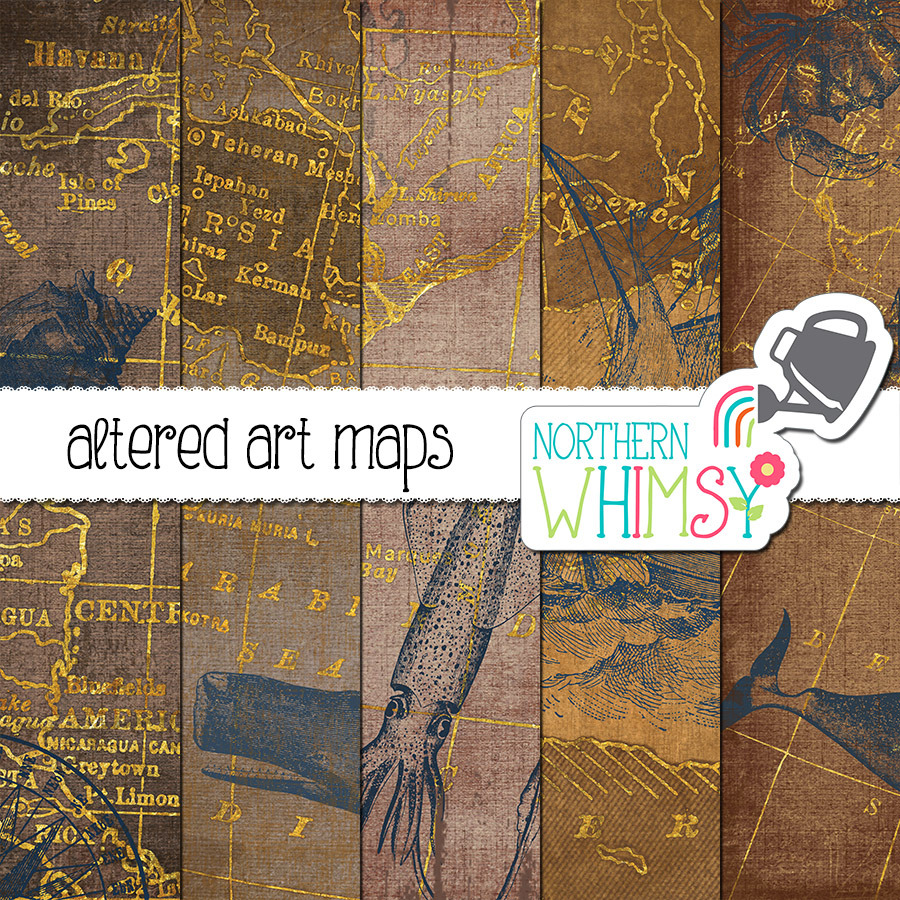Distressed Altered Maps | Graphic Patterns ~ Creative Market