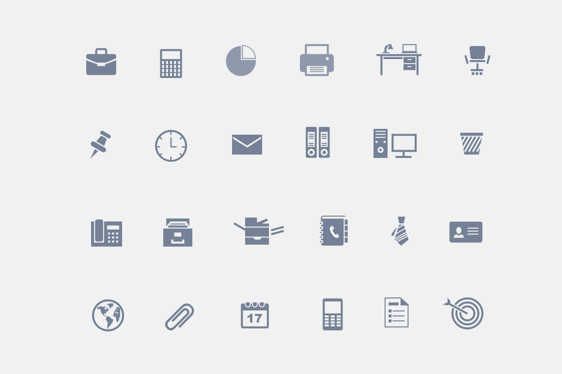 24 Office Icons, an Icon by Creative VIP
