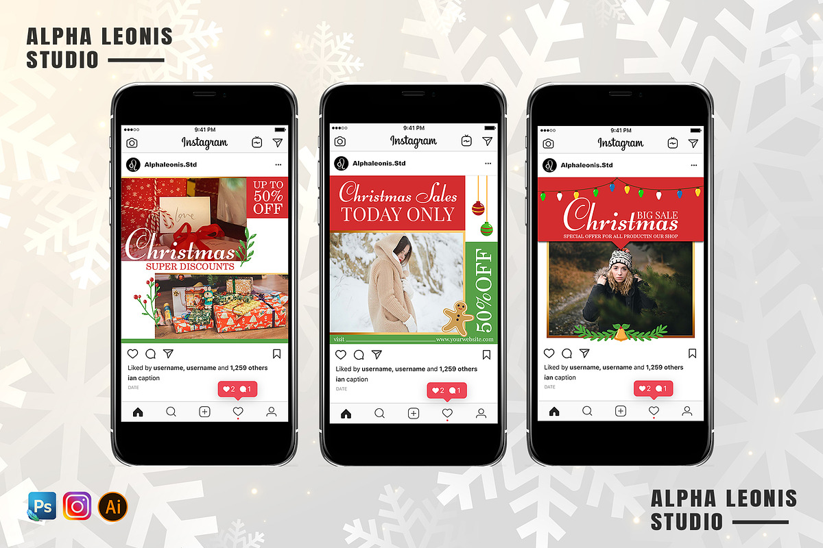 Christmas Animated Stories Post, a Social Media Template by Alphaleonis_std