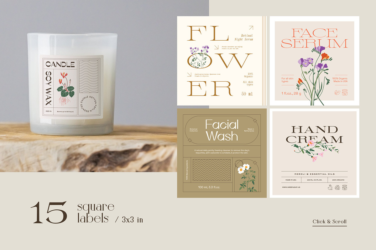 Botanical Label Design Bundle
