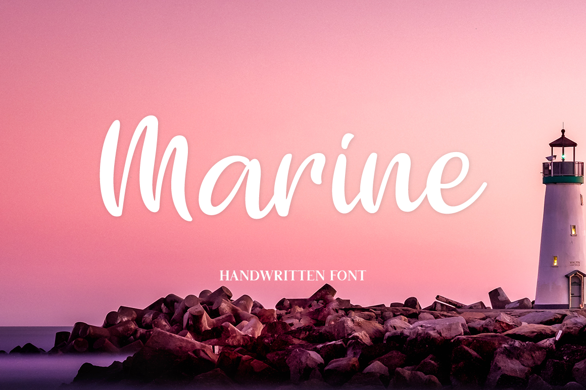 Marine, a Script Font by Larin Type Co.
