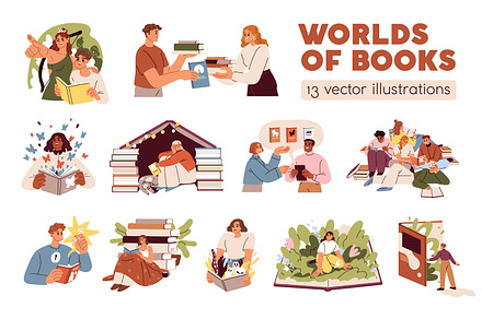 Riding Books, a Person Illustration by ÁRTICA