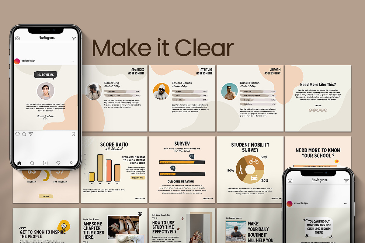 Instagram Creator For Teacher CANVA, a Social Media Template by Analogi ...