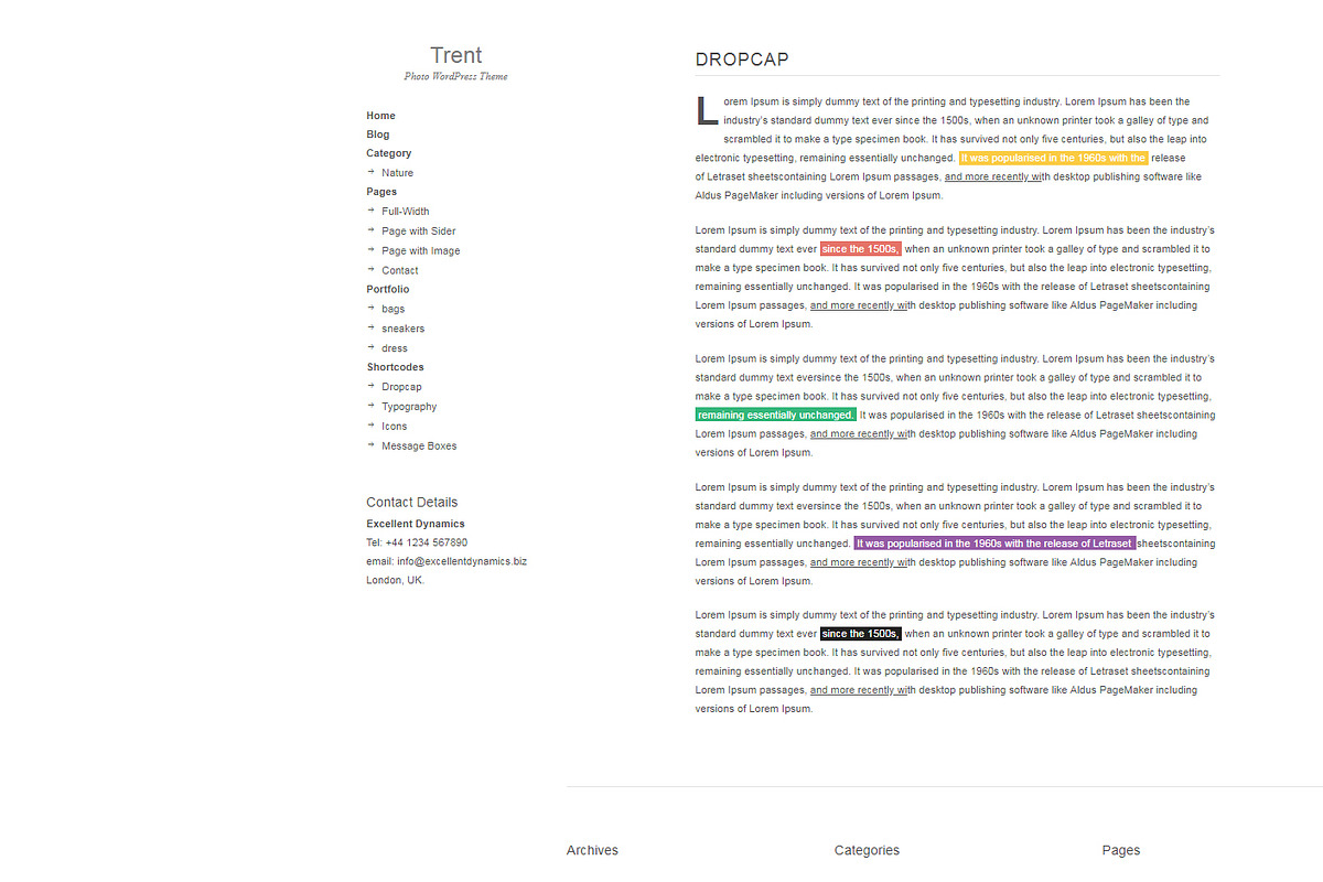 Trent - Portfolio WordPress Theme, a WordPress Template by Excellent Dynamics