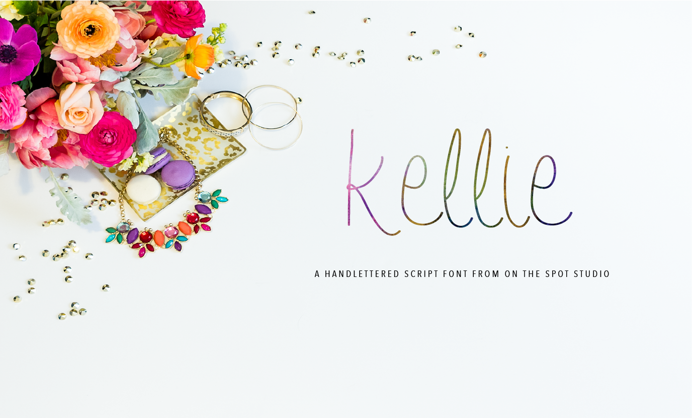 Kellie - 2 Fonts Included, a Script Font by OnTheSpotStudio
