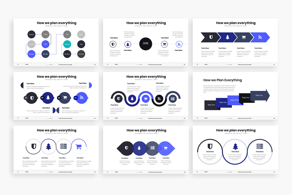 Blue - Powerpoint Template, a Presentation Template by Mikokit