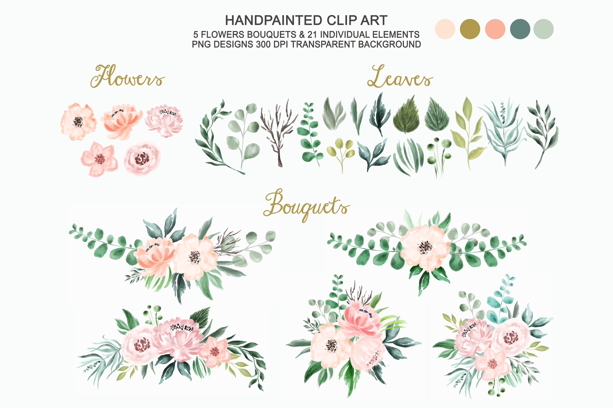 Soft Pink Wedding Flower ClipArt, a Decorative Illustration by Magic ...