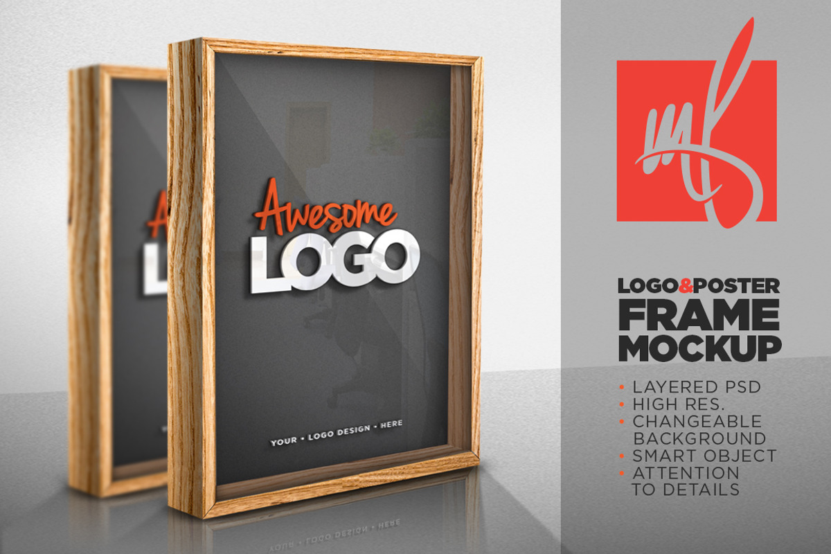 Logo/Poster Frame Mockup, a Product Mockup by Mihai Frankfurt
