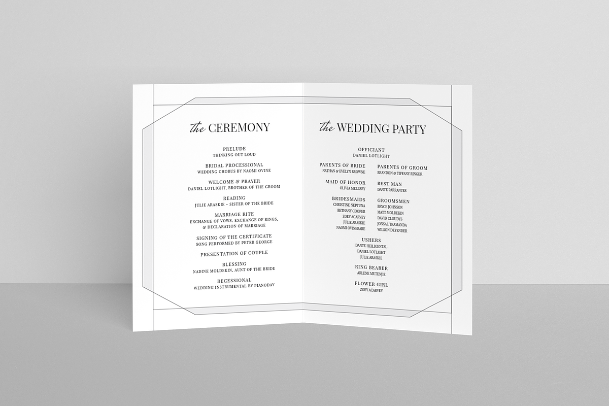 Wedding Program Booklet, a Brochure Template by Leaflove