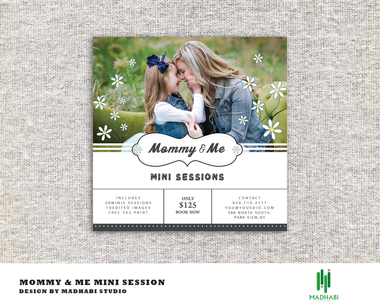 Mommy & Me Mini Sessions Template, a Flyer Template by Madhabi Studio ...
