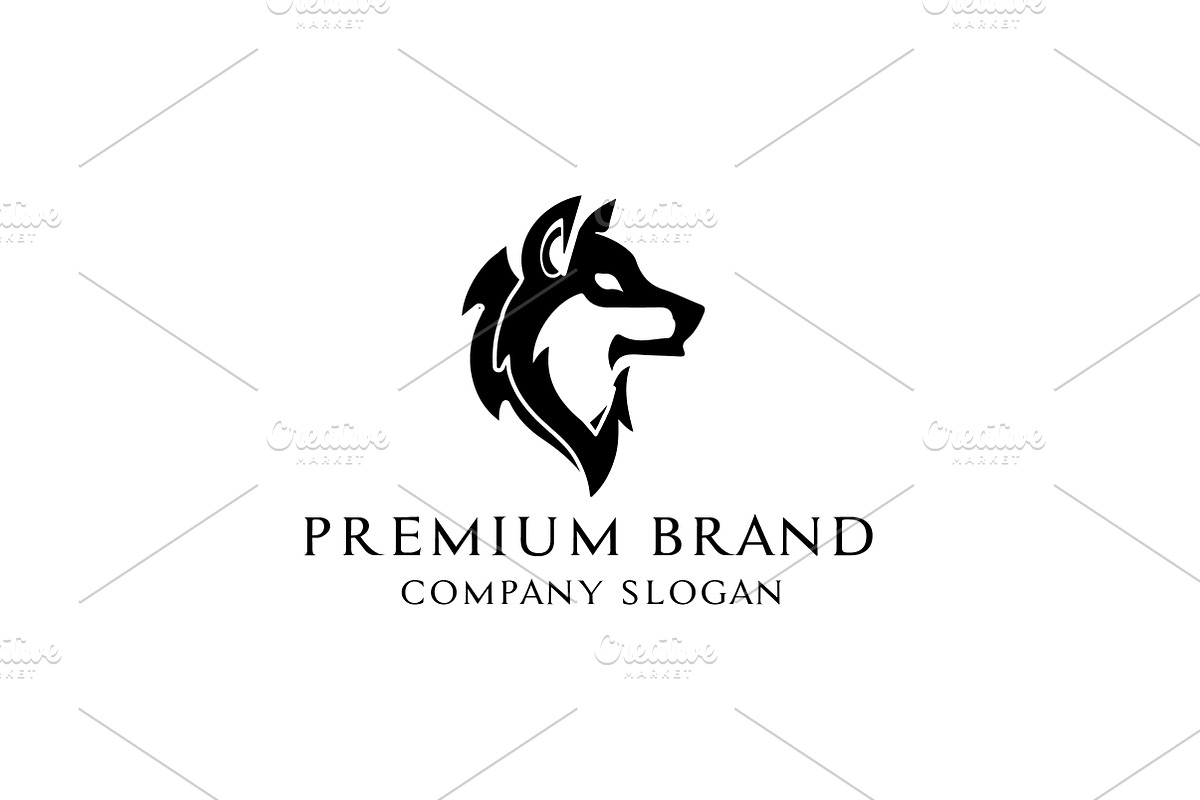 Premium Wolf Logo & Mock-Up - Vector, a Branding & Logo Template by ...