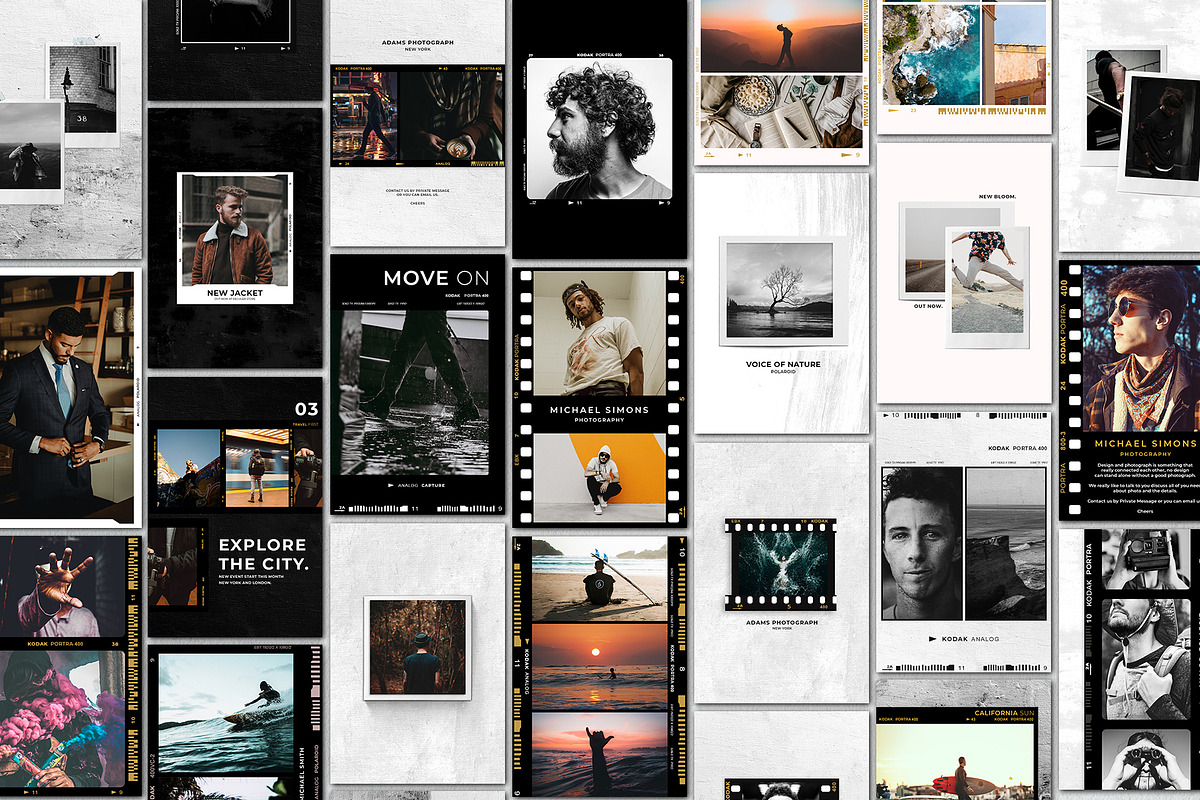 Pinterest Film Frame, a Social Media Template by Analogi Studio