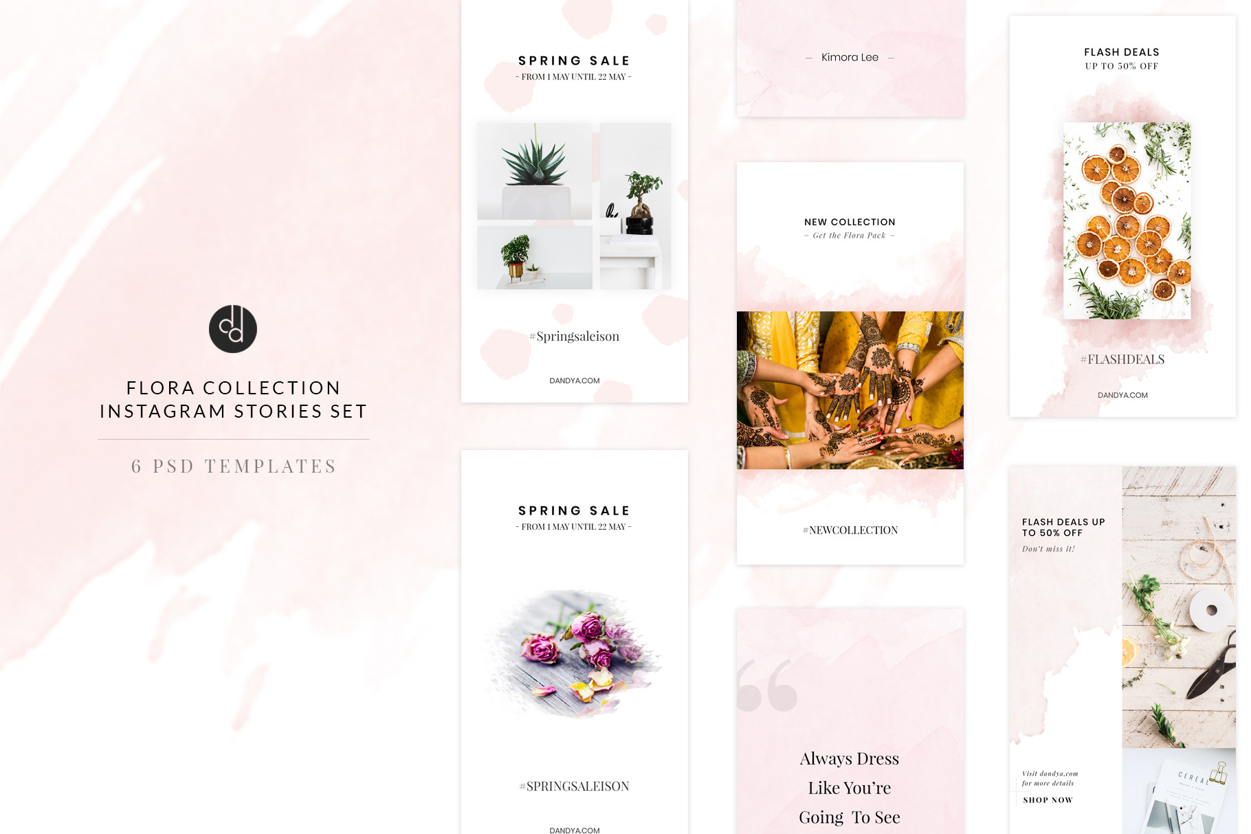 Flora Collection Instagram Stories, a Social Media Template by Dandya ...