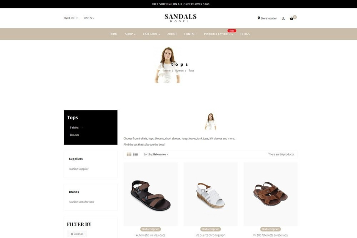 AP SANDALS – PRESTASHOP 1.7 THEME |, a Websites & App Template by ...
