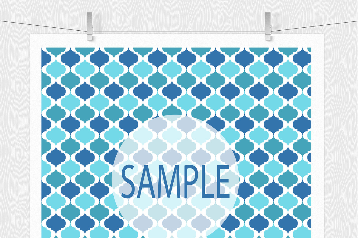 Digital Paper - Blue Patterns, a Pattern Graphic by Leska's Digitals