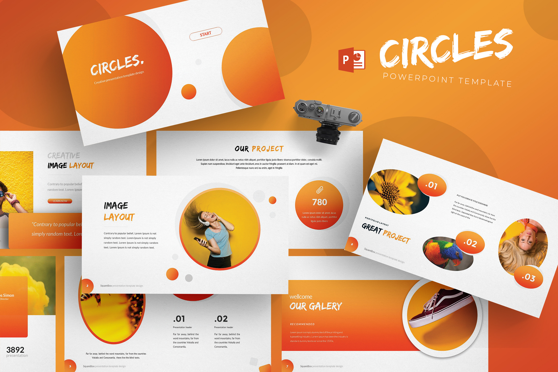 Circles - Powerpoint Template, a Presentation Template by AQR Studio