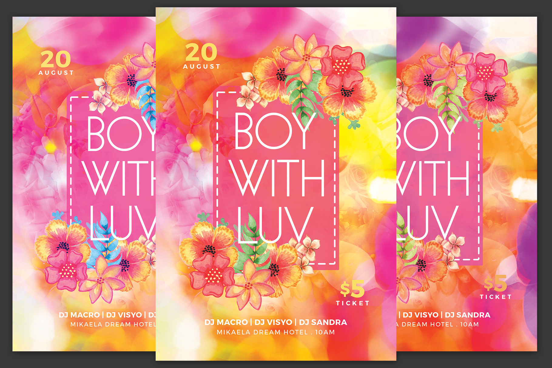 Boy with Luv Flyer, a Flyer Template by KiraYamato Design Studio