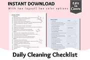Daily Cleaning Checklist Printable