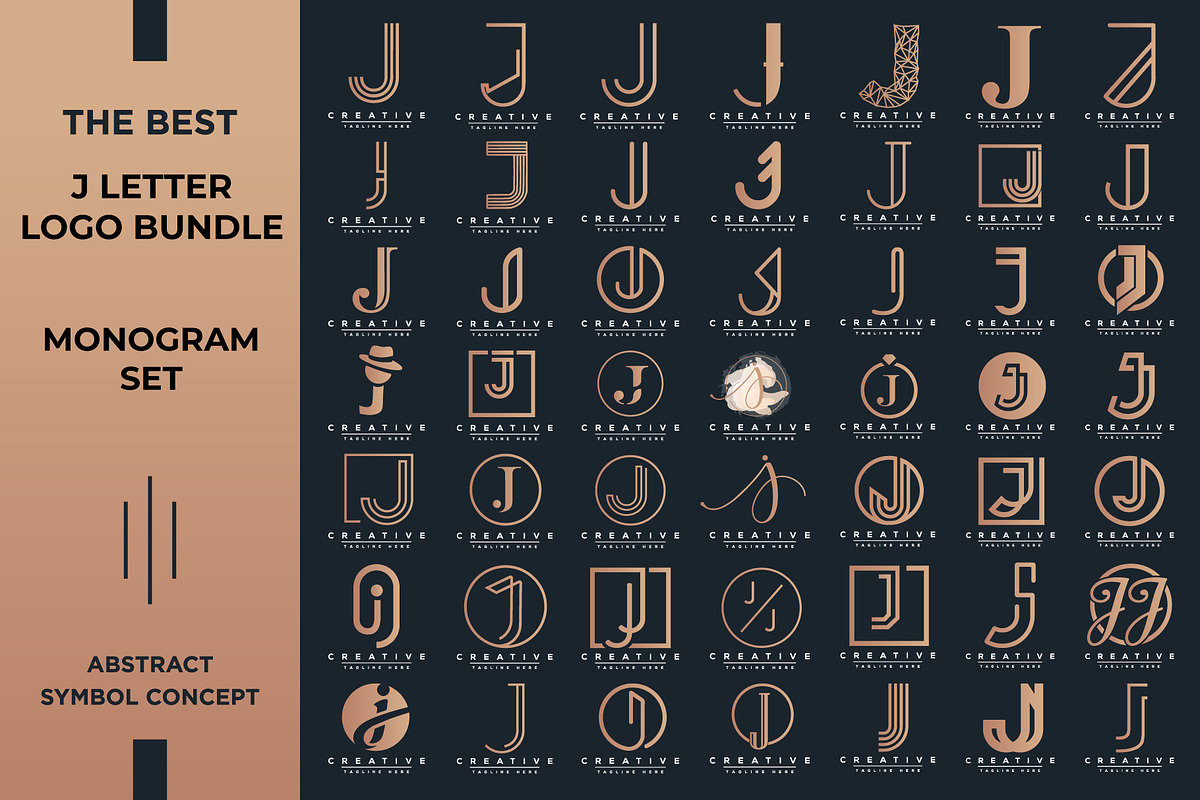 Letter J Logo Bundle Monogram Set, a Branding & Logo Template by Pixel ...