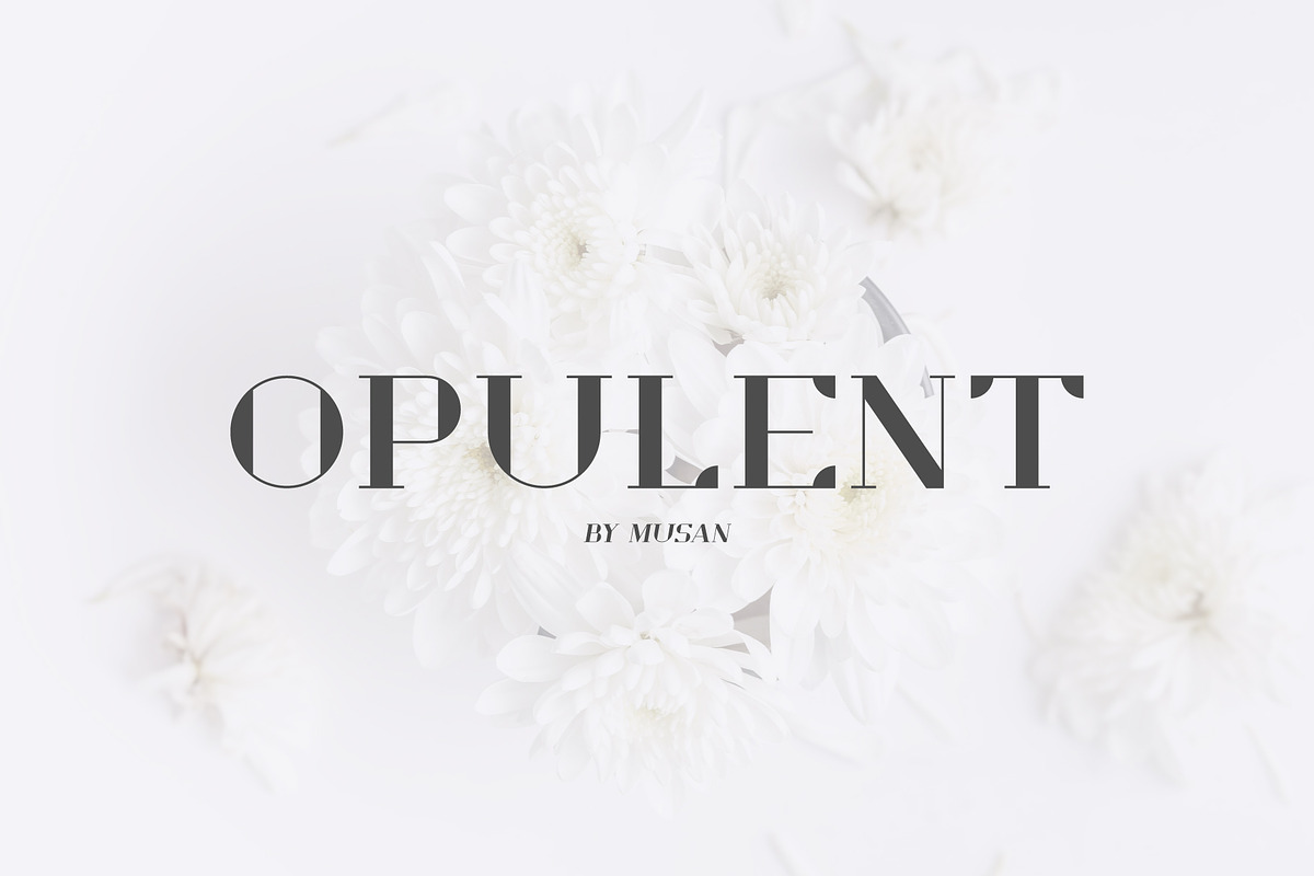 Opulent, a Serif Font by MuSan
