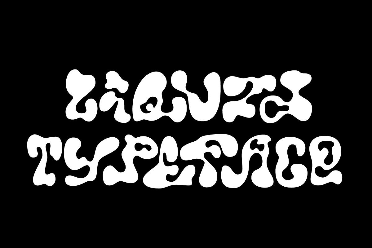Liquid Type: Wetris Display Font, a Font by That That Creative