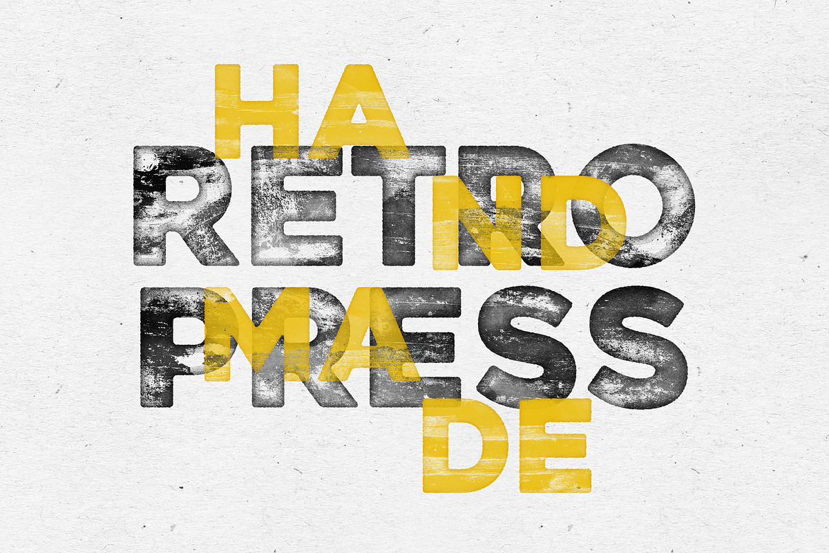 Letterpress Texture Effects Vol.3, a Layer Style Add-On by Graphicdome ...
