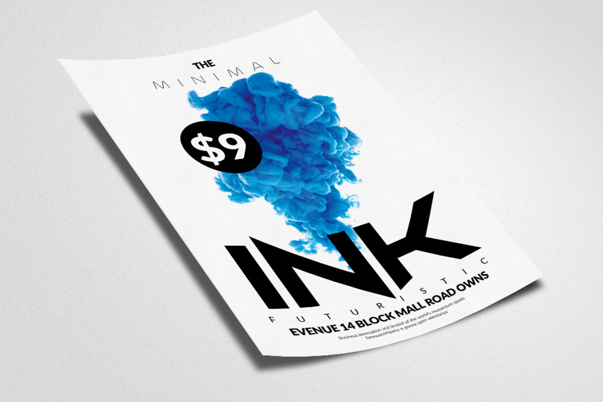 Ink Futuristic Flyers, a Flyer Template by Psd Templates