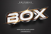 Box 3D editable text effect template
