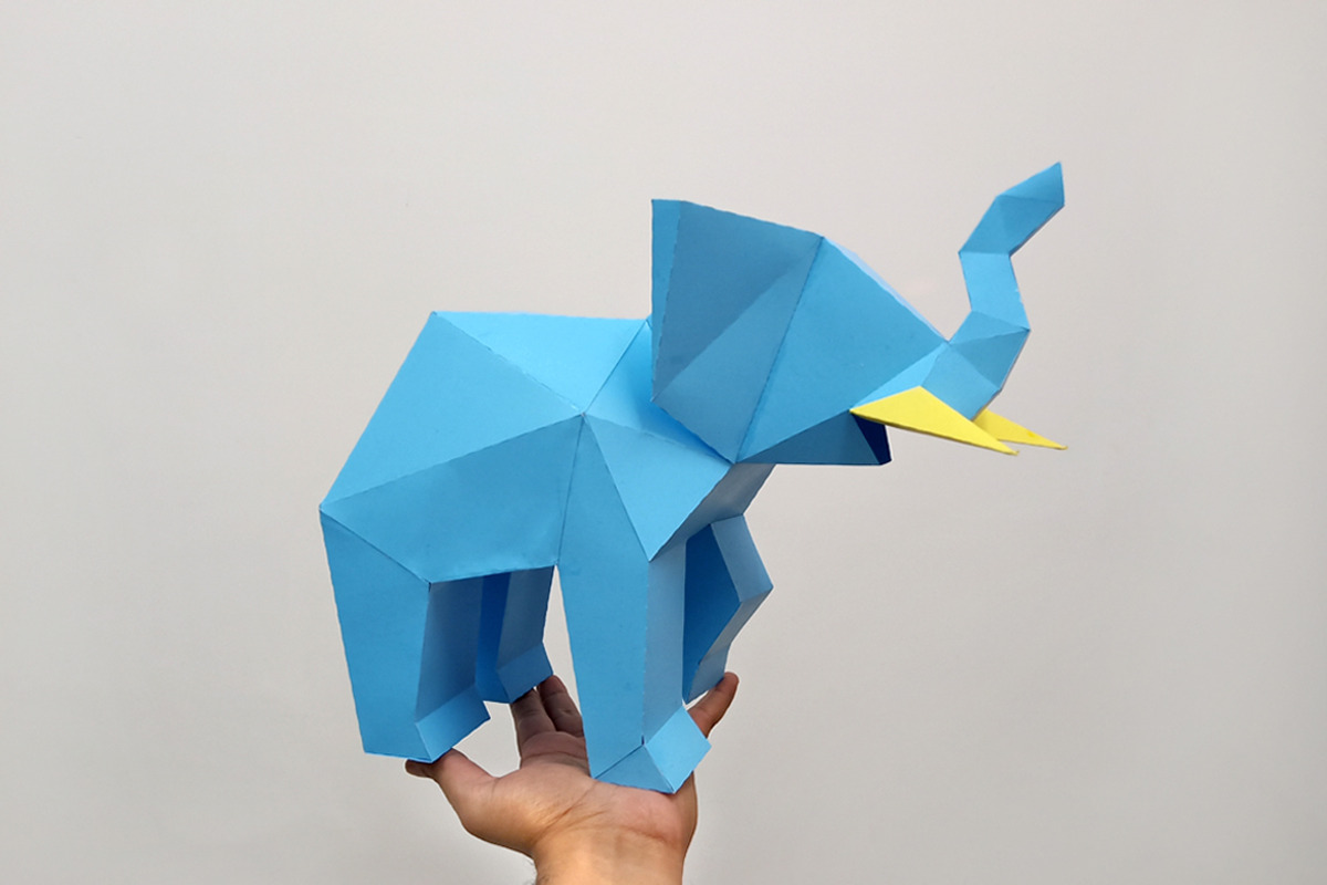 DIY Elephant - 3d papercraft, a Templates & Theme by PAPER amaze