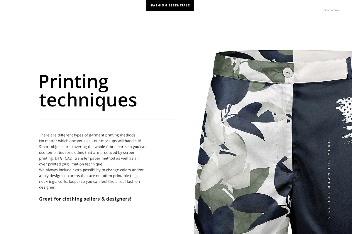 Women’s Polyester Shorts Mockup Set, a Bottom Mockup by creatsy5