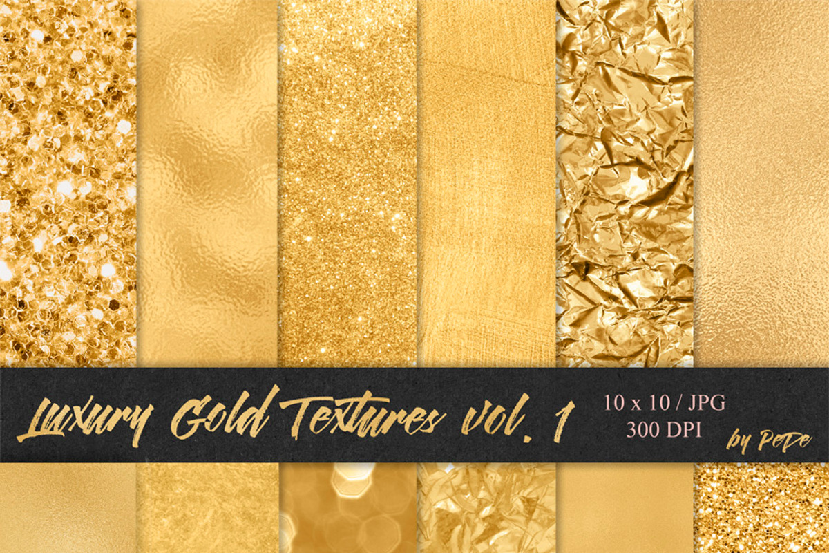 Luxury Gold Textures I, a Texture Graphic by PeDe Designs
