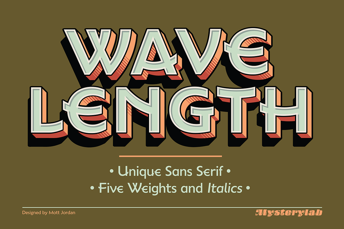Wavelength Font Family, a Sans Serif Font by Mysterylab Designs
