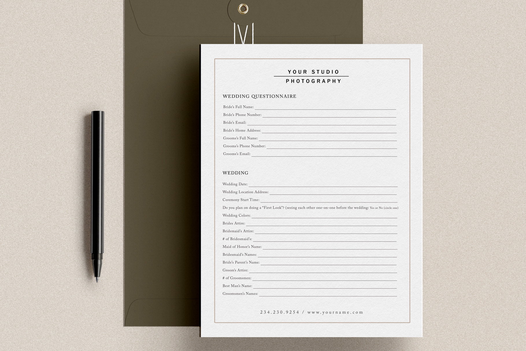 Wedding Planning Questionnaire, a Stationery Template by By Stephanie ...