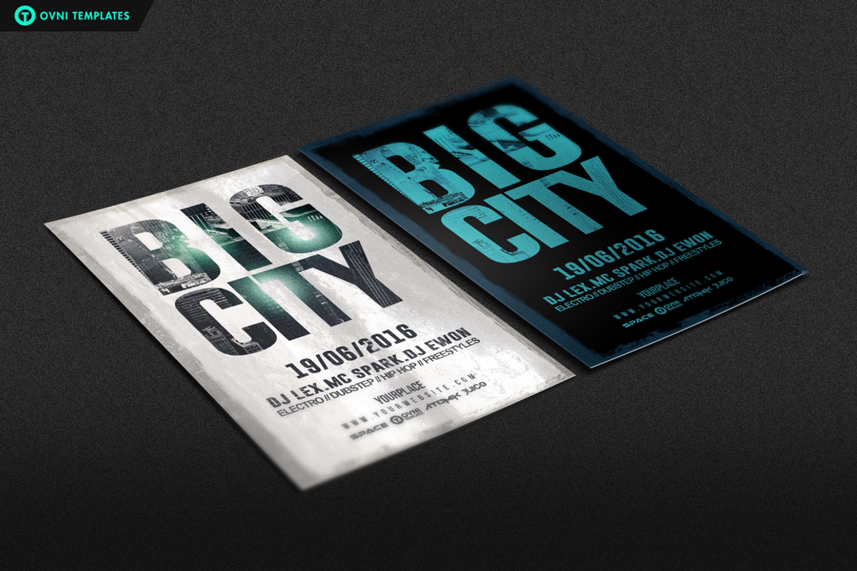 BIG CITY Flyer Template, a Flyer Template by OVNI-TEMPLATES
