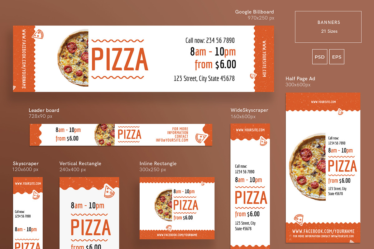 Promo Bundle | Tasty Pizza, a Poster Template by Amber Graphics