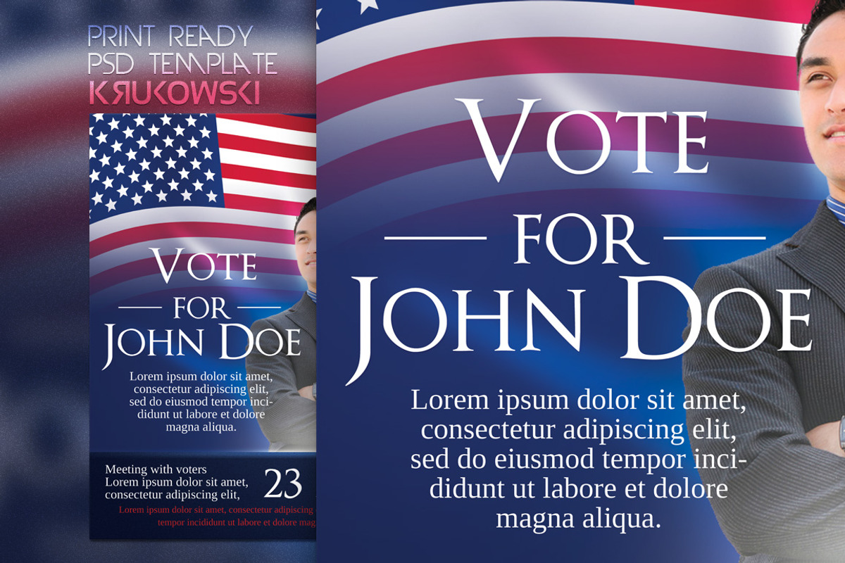 USA Elections Flyer, a Flyer Template by Krukowski Graphics