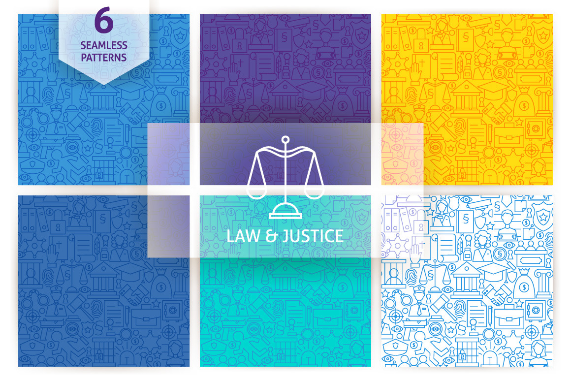 Law & Justice Line Seamless Patterns, a Pattern Graphic by Anna_leni