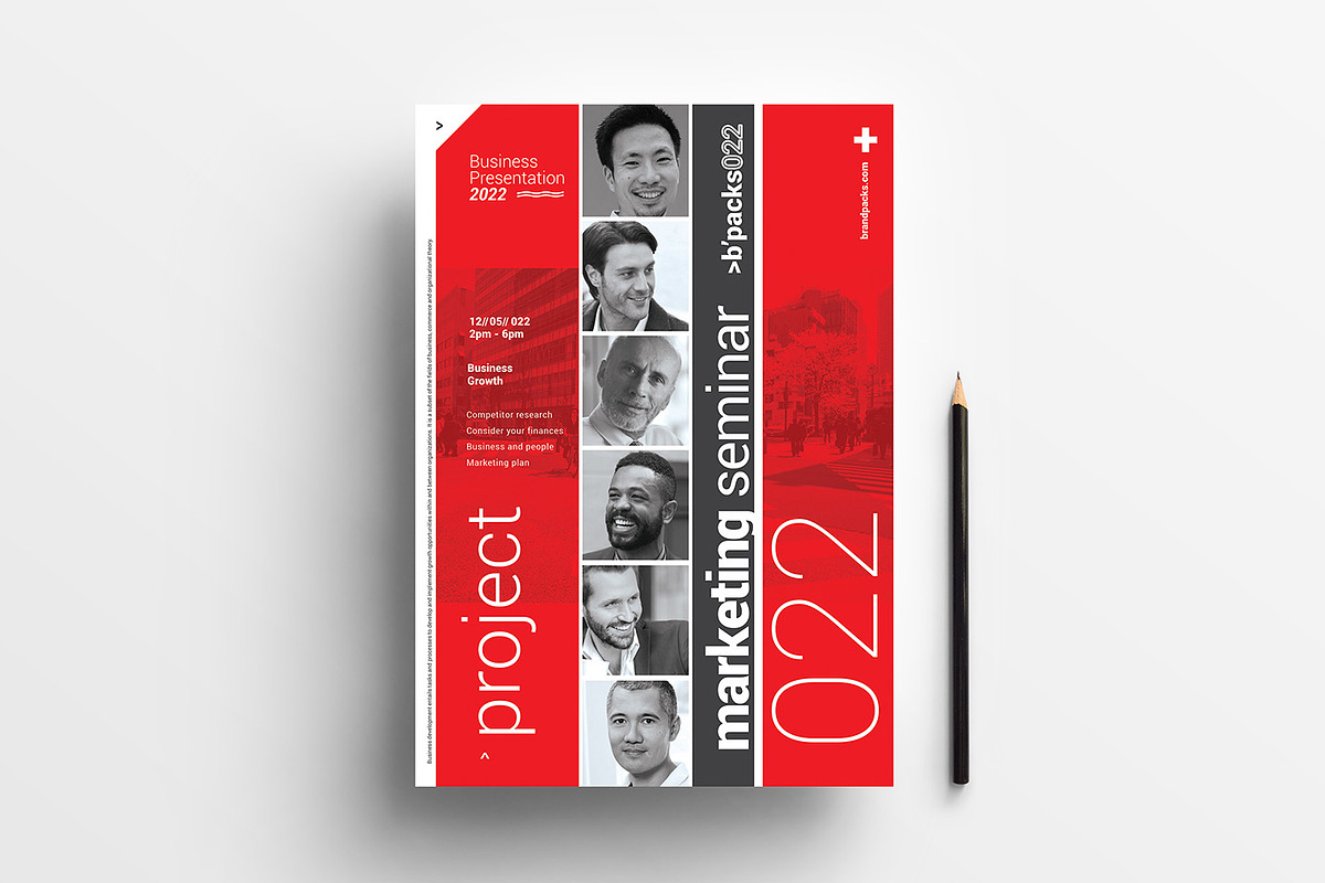 Swiss Style A4 Poster / Flyer, a Flyer Template by BrandPacks