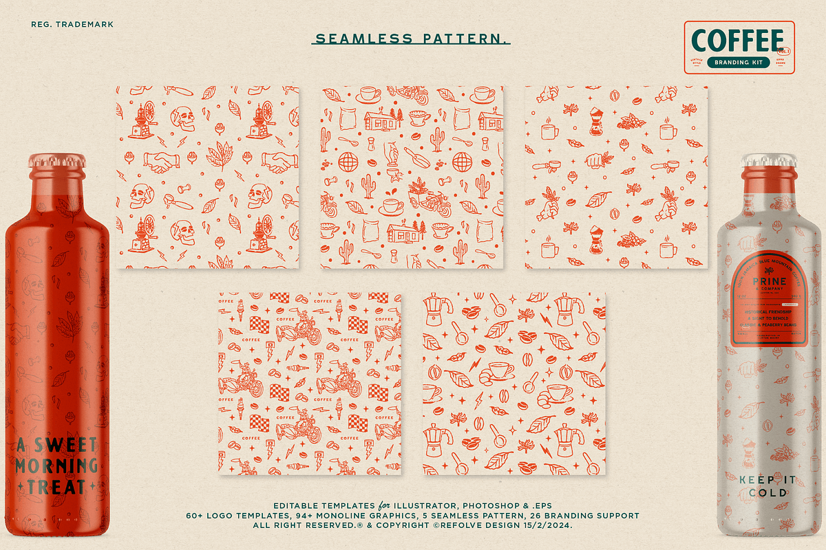 Coffee Branding Kit, a Branding & Logo Template by Refolve Design