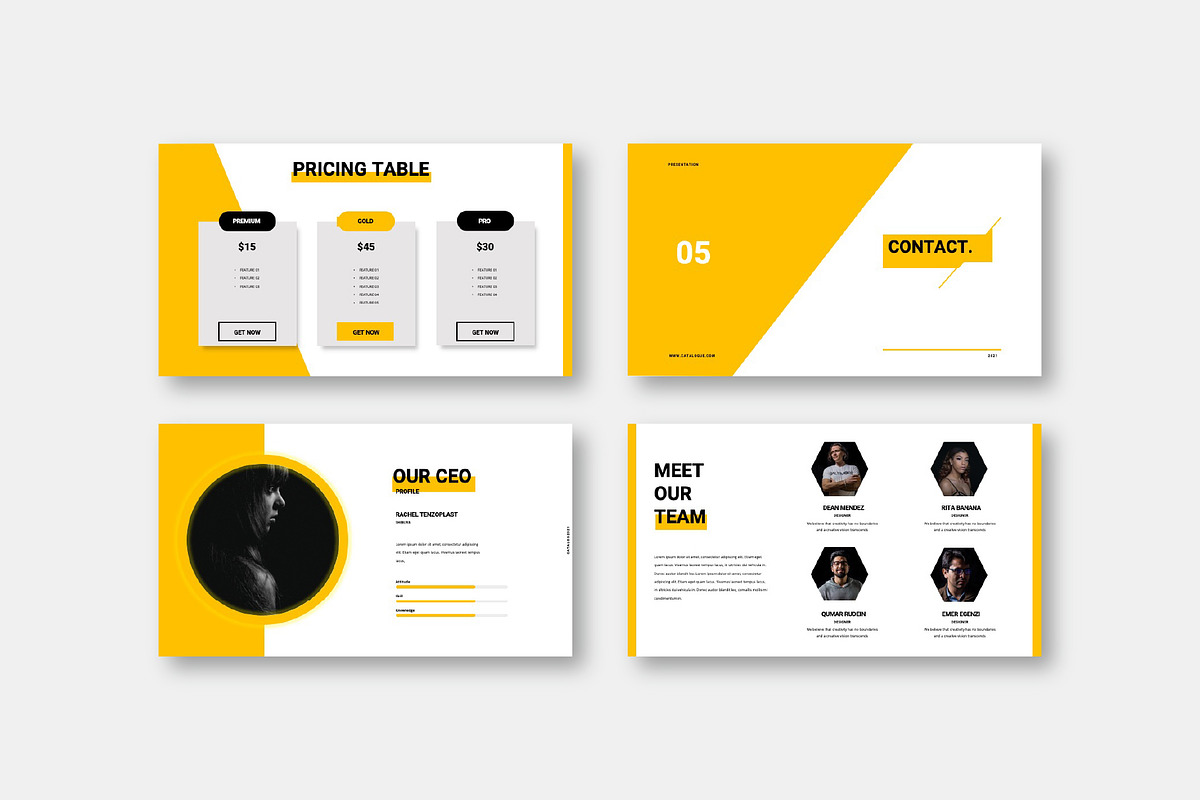Clean Yellow Presentation, a Presentation Template by Sundaylab