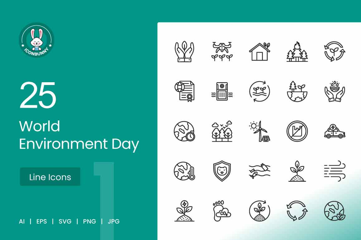 25 World Environment Day Icons, an Icon by IconBunny