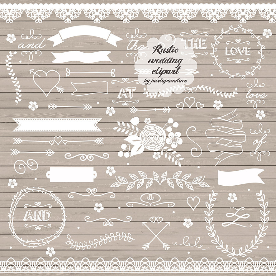 Vector Rustic wedding, an Illustration by burlapandlace