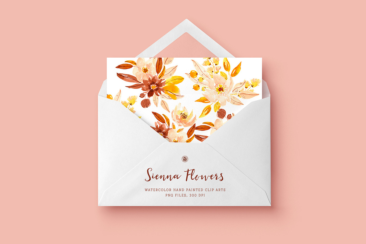 Sienna Flowers, a Decorative Illustration by Webvilla Studio