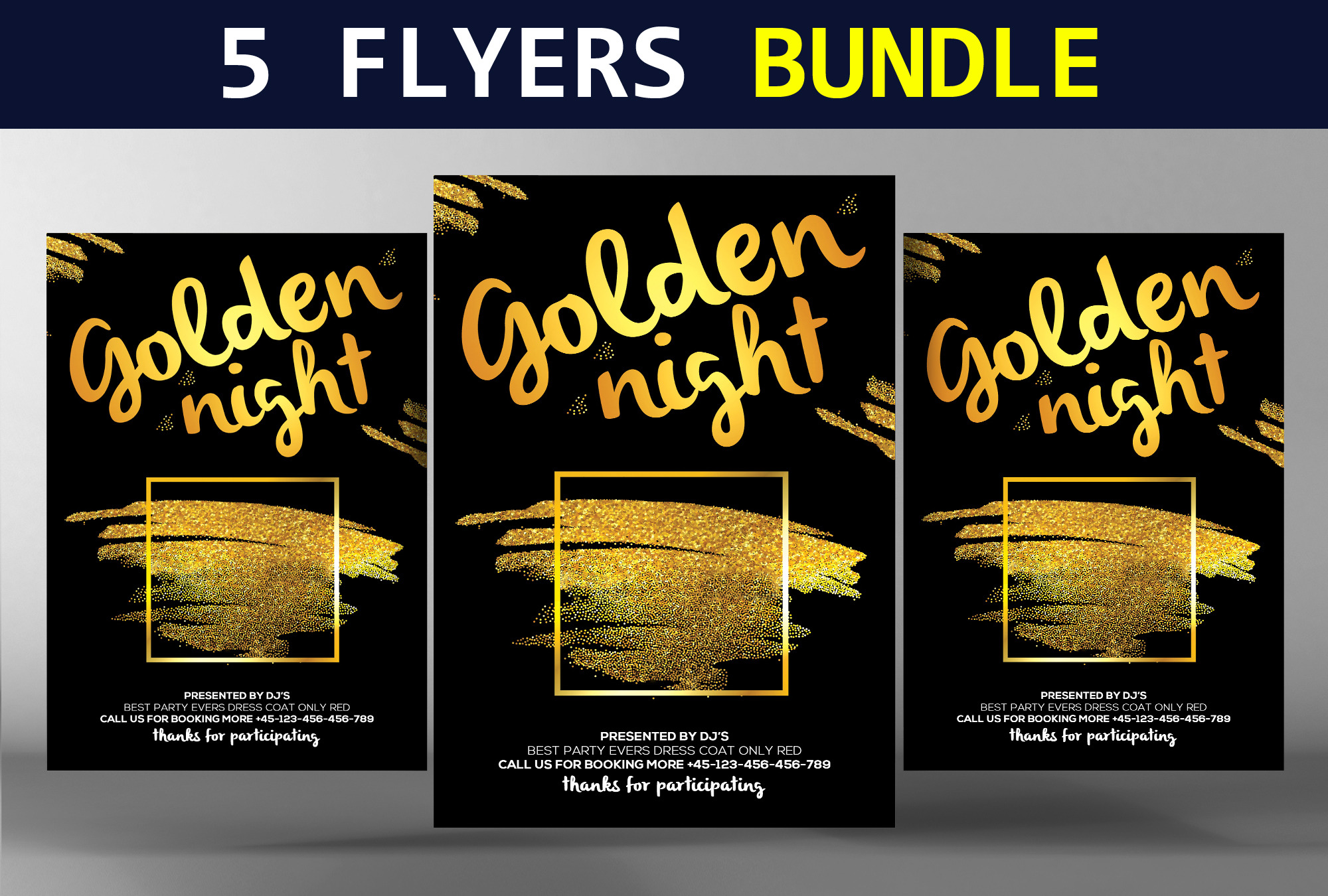 5 Top Party Flyers Bundle, a Flyer Template by graphicforest