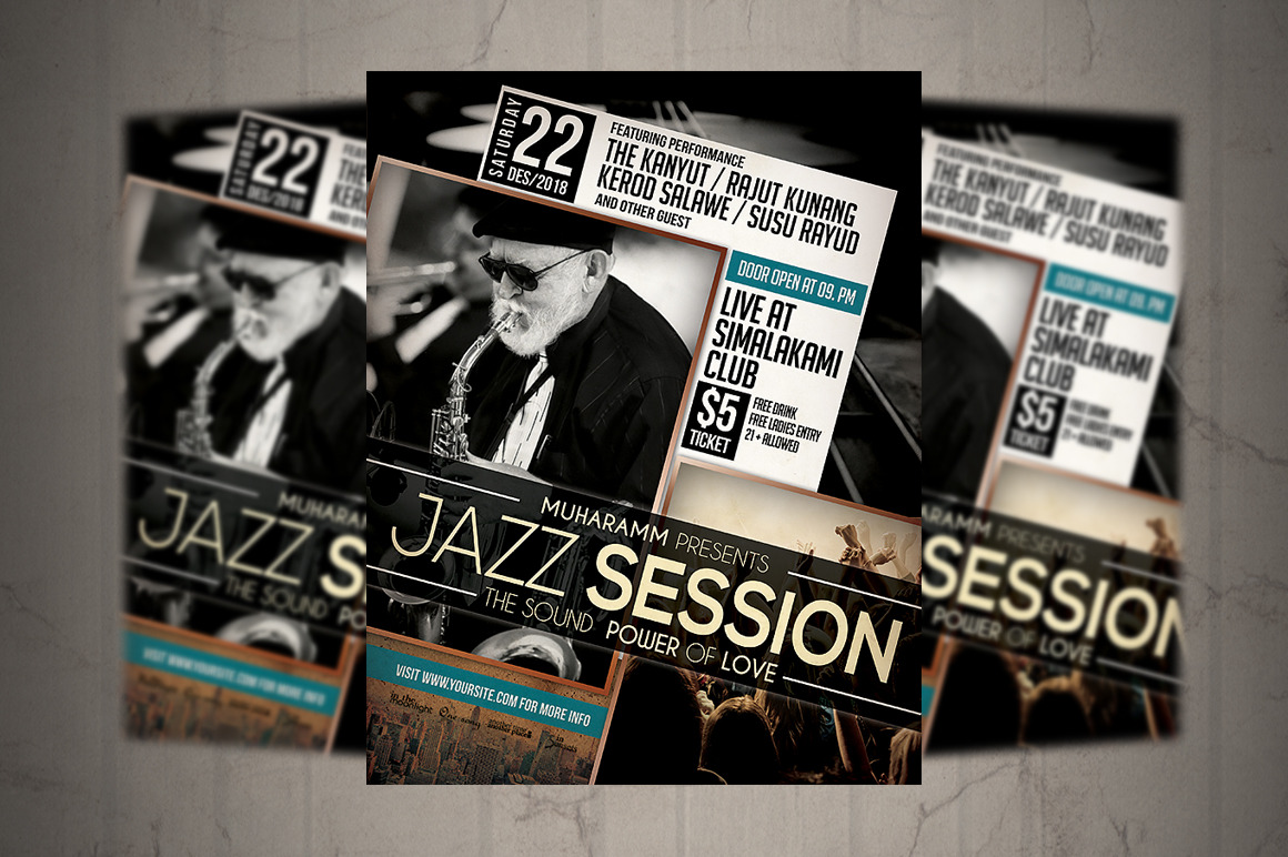 Jazz Session Flyer / Poster, a Flyer Template by Septian