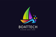 Modern colorful boat technology logo, a Branding & Logo Template by ...