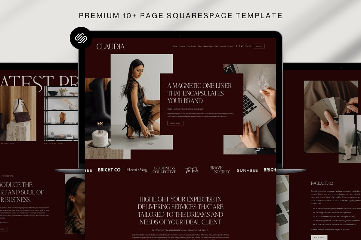 Squarespace Website Template Claudia, a Squarespace Template by Candor ...